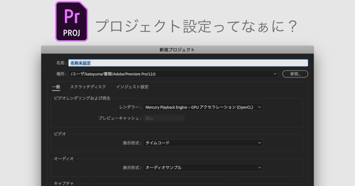 【初めてのPremiere Pro】プロジェクト設定ってなぁに？ | Vook(ヴック)