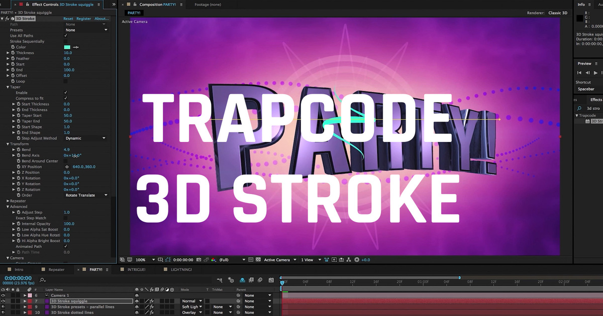 After Effectsで3Dのラインが簡単に生成できるTrapcode 3D Strokeの使い方 | Vook(ヴック)
