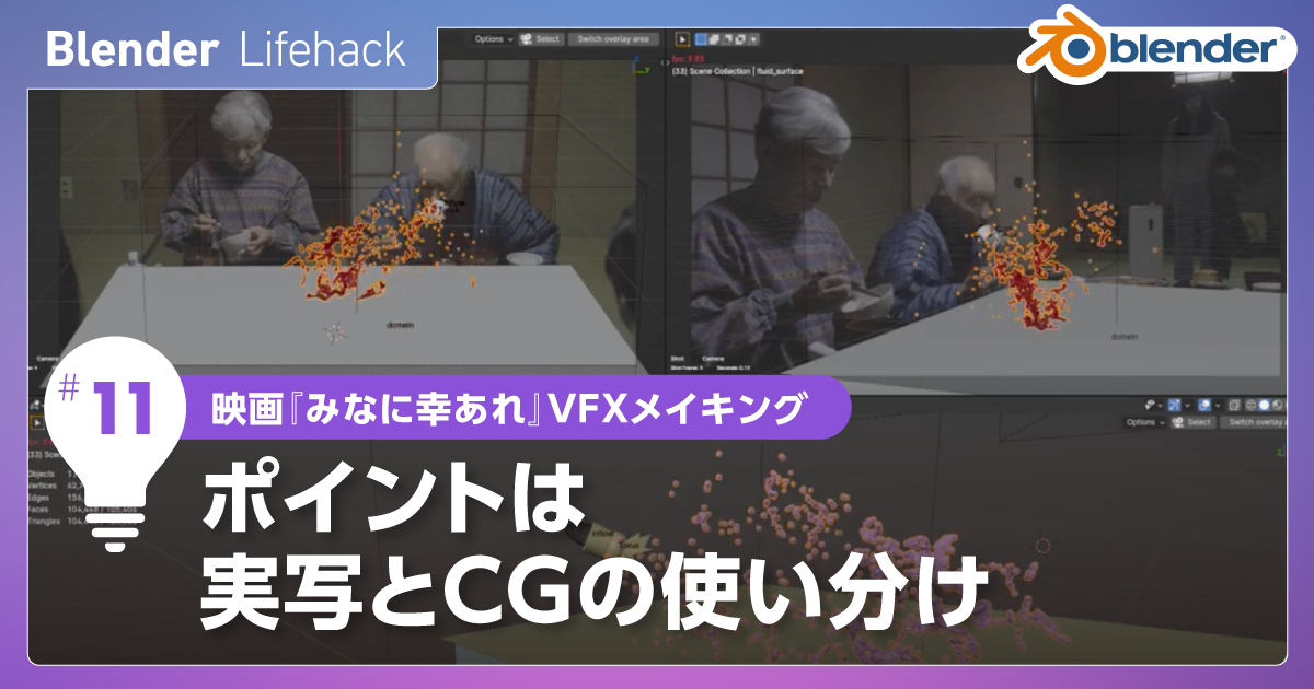ポイントは、実写とCGの使い分け。映画『みなに幸あれ』VFXメイキング｜Blenderライフハック Vol.11 | Vook(ヴック)